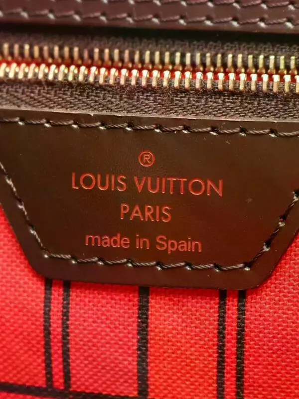 LOUIS VUITTON 2015 Mm Neverfull Damier Ebene Tote Bag - Brown