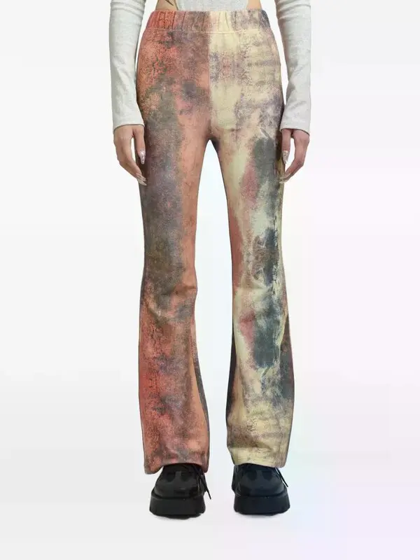 VIVAMUS Earth Tie-dye Flared Trousers