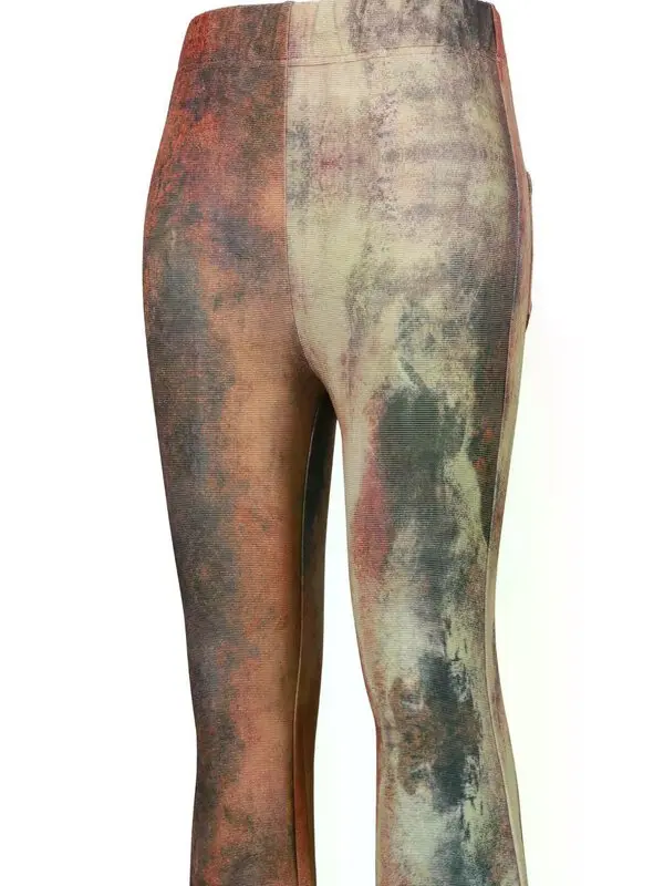 VIVAMUS Earth Tie-dye Flared Trousers