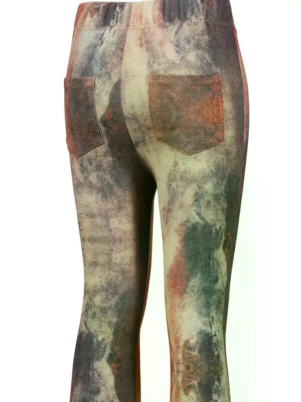 VIVAMUS Earth Tie-dye Flared Trousers