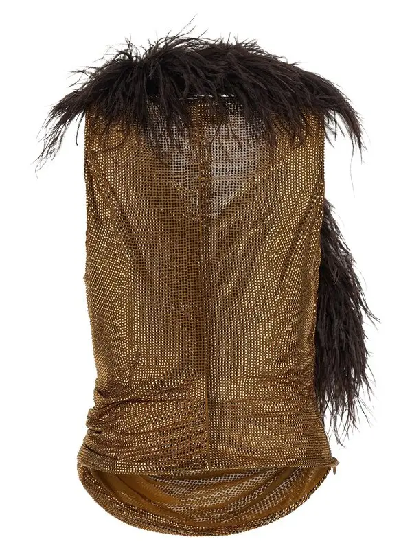 Giuseppe Di Morabito Mesh And Feather Top