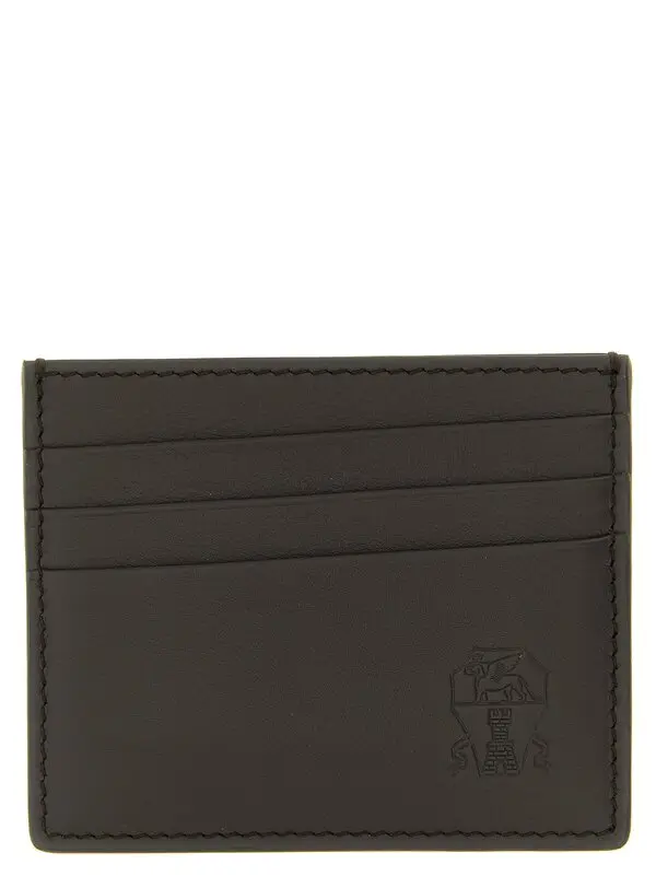 Brunello Cucinelli Logo Card Holder - Black