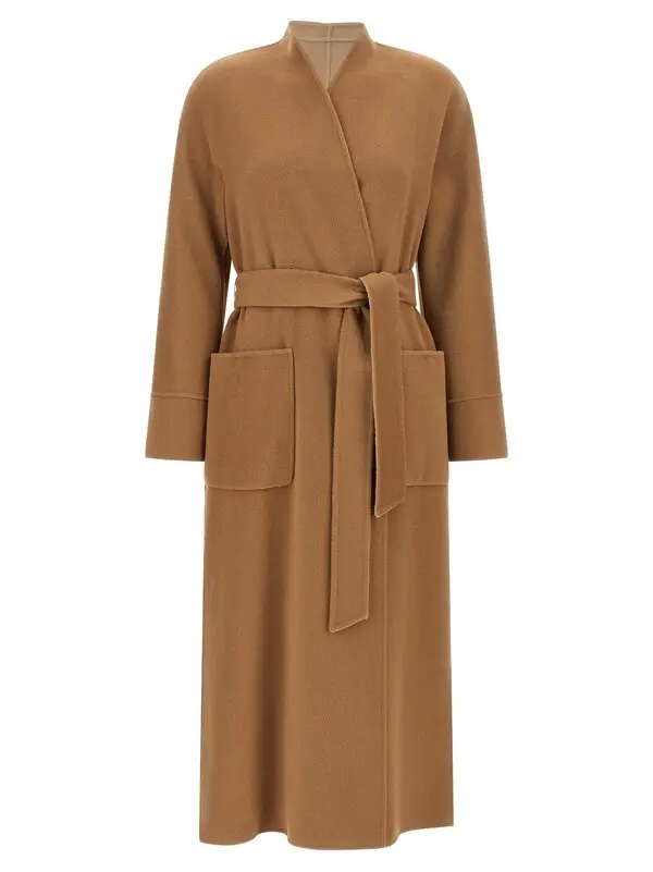 Max Mara Nodo' Reversible Coat - Cream
