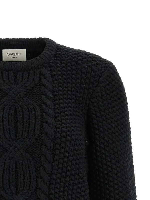 Saint Laurent Wool Sweater With Processing
