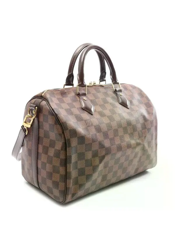 LOUIS VUITTON Damier Ebene Speedy Bandouliere 30 Satchel - Brown