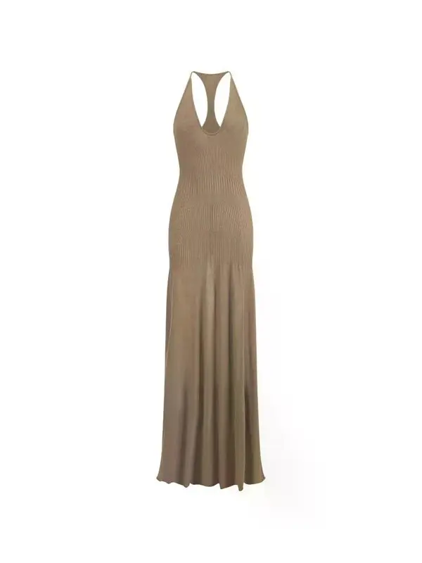 OUDE WAAG Ripple Ribbed-knit Maxi Dress