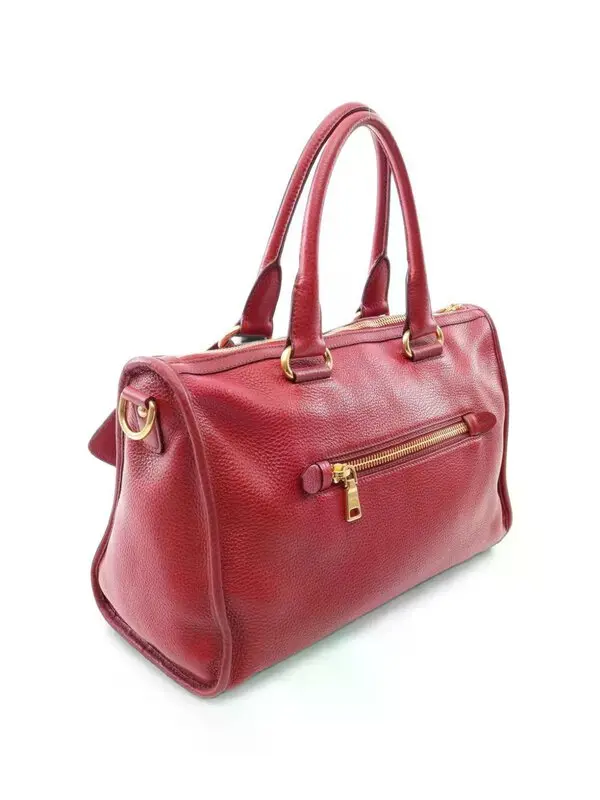 Prada 2010s Pebbled Leather Tote Bag