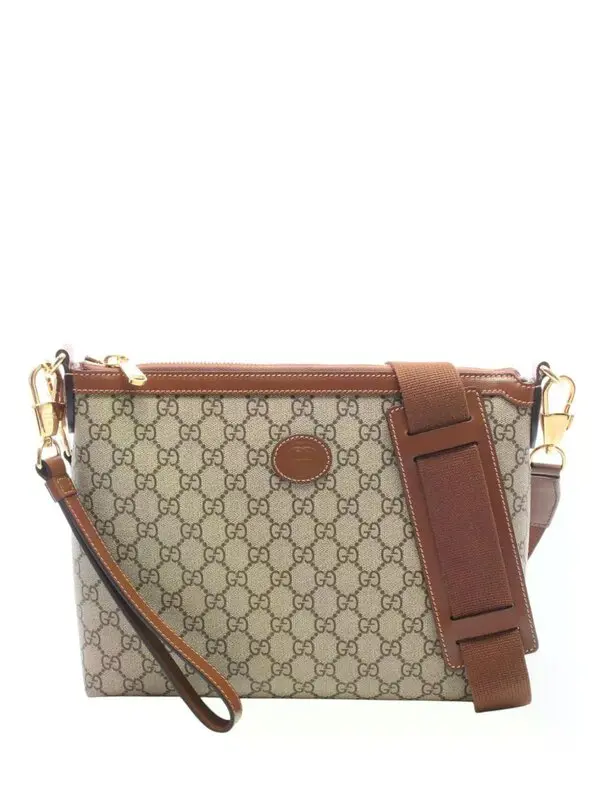 Gucci 2000-2015 Gg Supreme Interlocking G Crossbody Bag - Neutrals