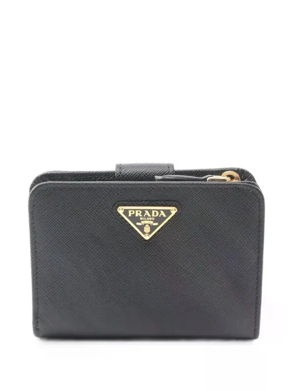 Prada Saffiano Triang Bi-fold Wallet