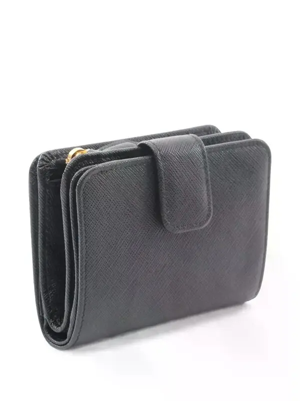 Prada Saffiano Triang Bi-fold Wallet