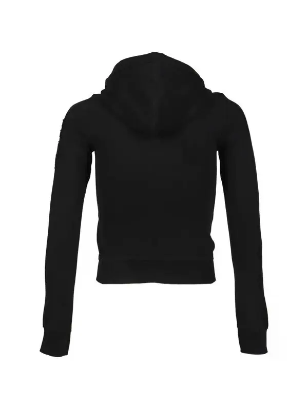 604SERVICE Army Patch-detail Zip-up Hoodie
