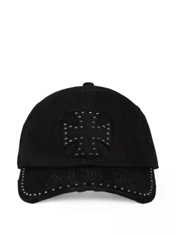 ALICE HOLLYWOOD Stud-embellished Distressed Cap