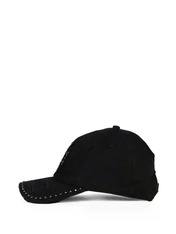 ALICE HOLLYWOOD Stud-embellished Distressed Cap