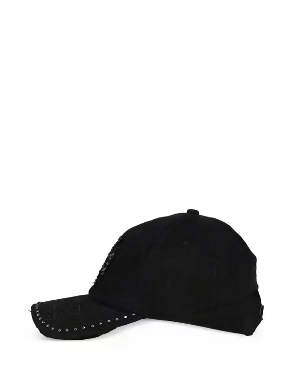 ALICE HOLLYWOOD Stud-embellished Distressed Cap