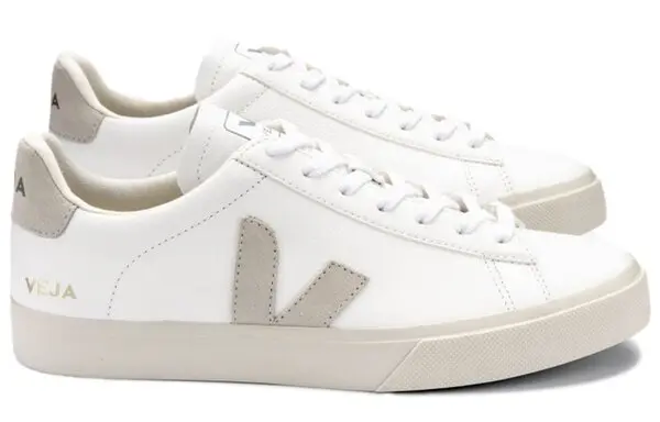 VEJA Campo Chromefree Lace-up Sneakers - White/natural