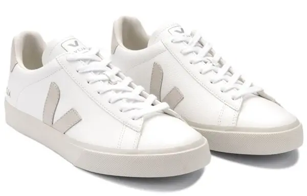 VEJA Campo Chromefree Lace-up Sneakers - White/natural