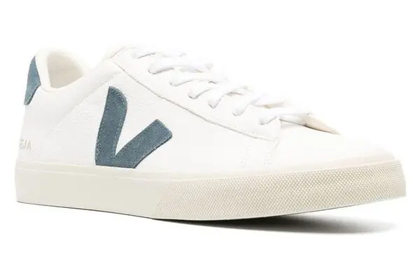 VEJA Campo Chromefree Lace-up Sneakers - White/blue