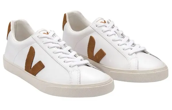 VEJA Esplar Leather Sneakers - White/camel