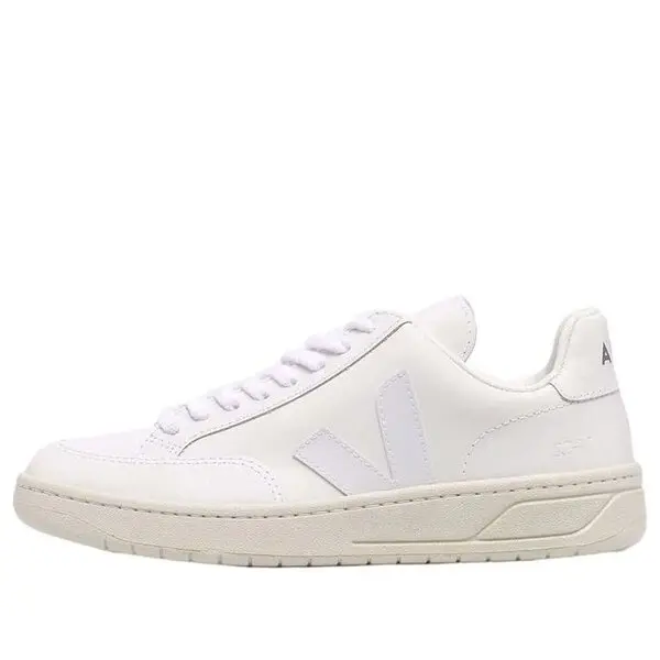 VEJA V-12 Leather Sneakers - White/cream