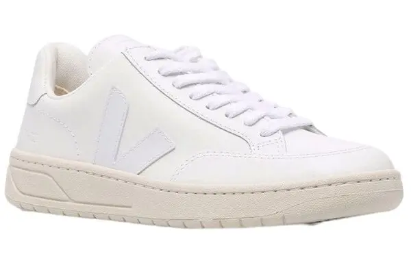 VEJA V-12 Leather Sneakers - White/cream