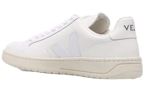 VEJA V-12 Leather Sneakers - White/cream