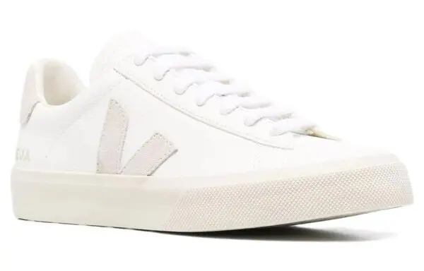 VEJA Campo Chromefree Lace-up Sneakers - White/beige