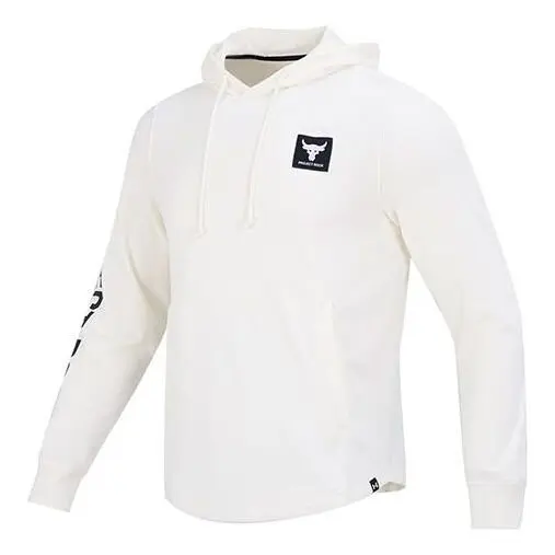 Under Armour Project Rock Terry Hoodie - Ivory/black