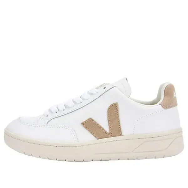 VEJA V-12 Leather Sneakers - White/beige