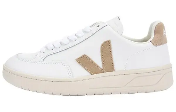 VEJA V-12 Leather Sneakers - White/beige