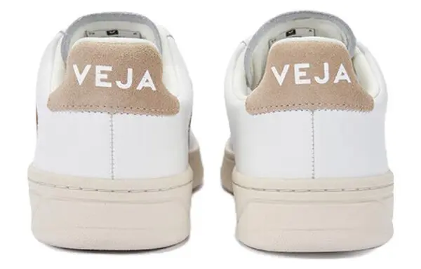 VEJA V-12 Leather Sneakers - White/beige