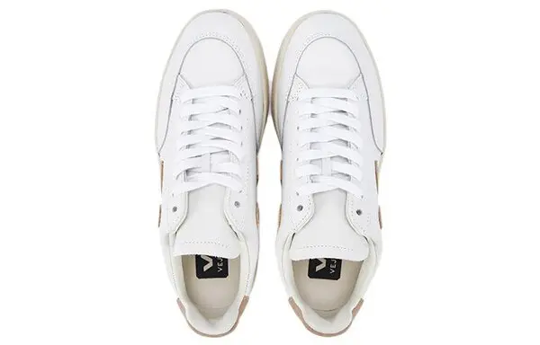 VEJA V-12 Leather Sneakers - White/beige