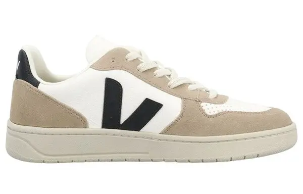 VEJA V-10 Chromfree Low-top Sneakers - White/beige/black