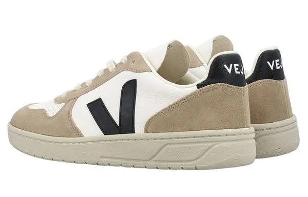 VEJA V-10 Chromfree Low-top Sneakers - White/beige/black