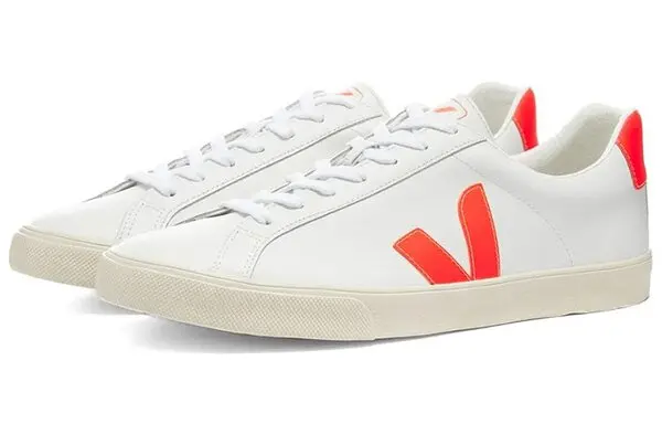 VEJA Esplar Lace-up Sneakers - White/orange