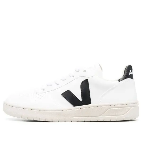 VEJA V- Lace-up Sneakers - White/black