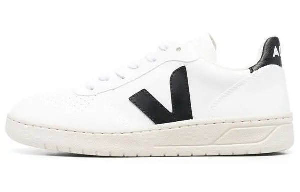 VEJA V- Lace-up Sneakers - White/black