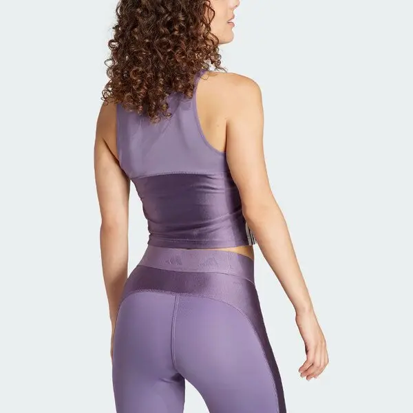Adidas Hyperglam Shine Crop Tank Top Asia Sizing 'pueple