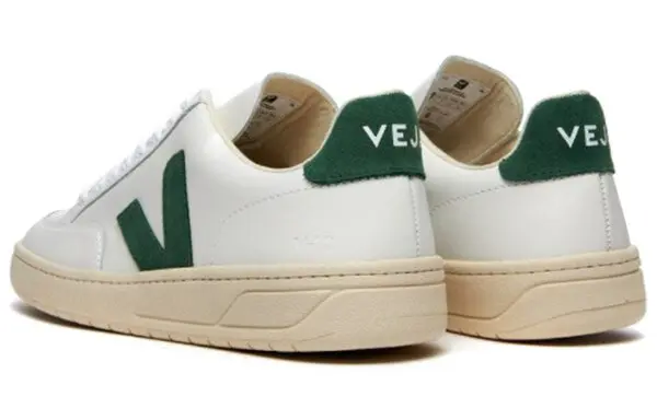 VEJA V-12 Leather Sneakers - Extra White/cyprus