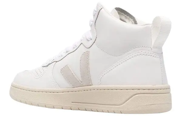 VEJA V-15 Leather High Top Sneakers
