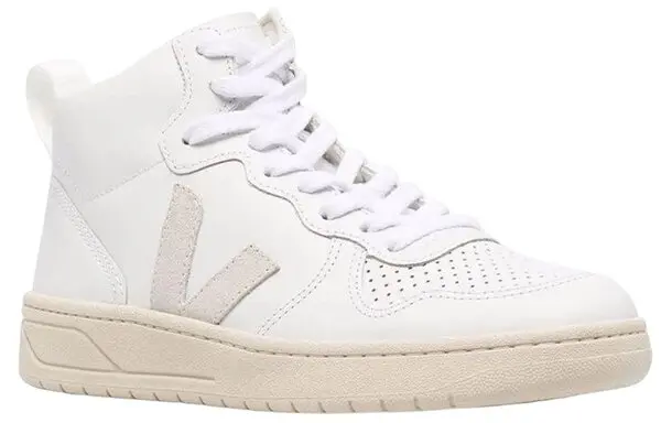 VEJA V-15 Leather High Top Sneakers