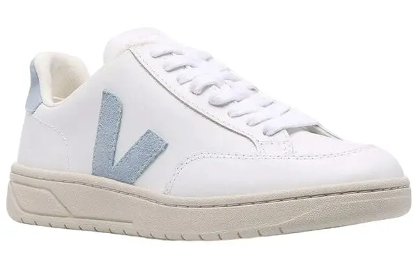 VEJA V-12 Leather Sneakers - White/blue