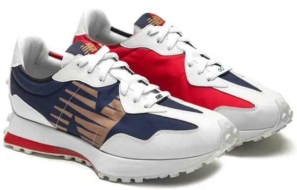 NEW BALANCE 327 X Kiks X Nuttsh Art 'white Red Blue