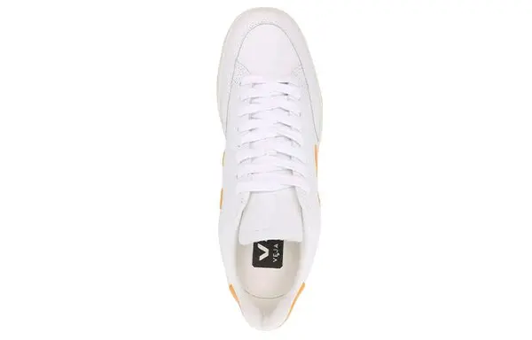 VEJA V-12 Leather Sneakers - White/ouro