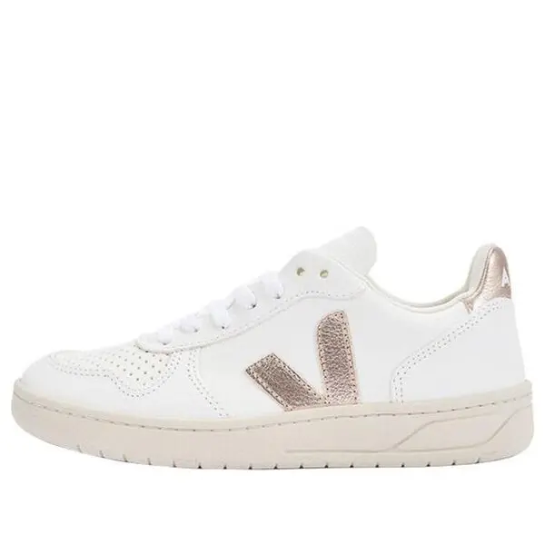 VEJA V- Chromfree Low-top Sneakers - White/gold
