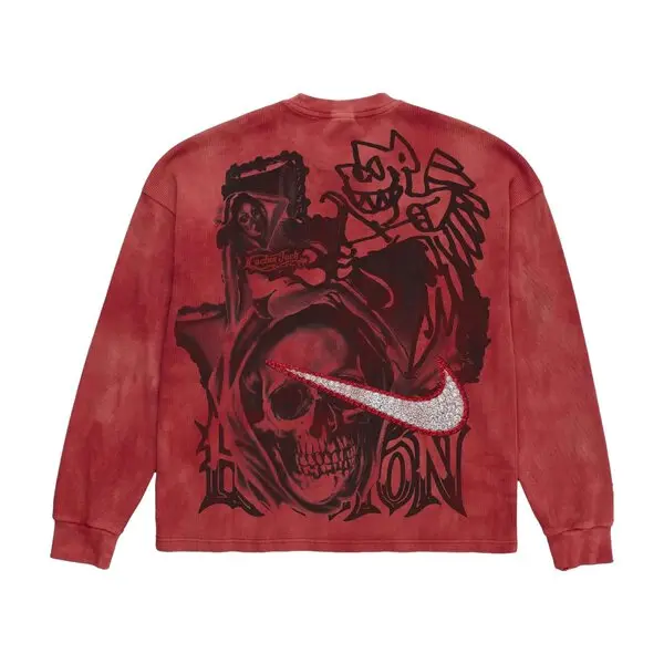 TRAVIS SCOTT X Nike Tie Dye Thermal Rhinestone Long-sleeve
