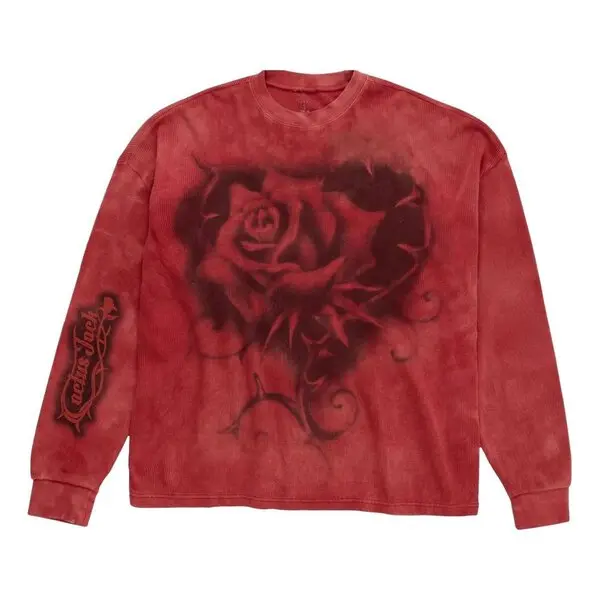 TRAVIS SCOTT X Nike Tie Dye Thermal Rhinestone Long-sleeve - Red