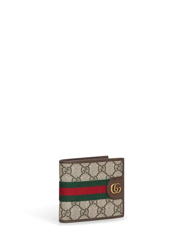 Gucci Beige And Dark Brown Ophidia Bi-fold Wallet