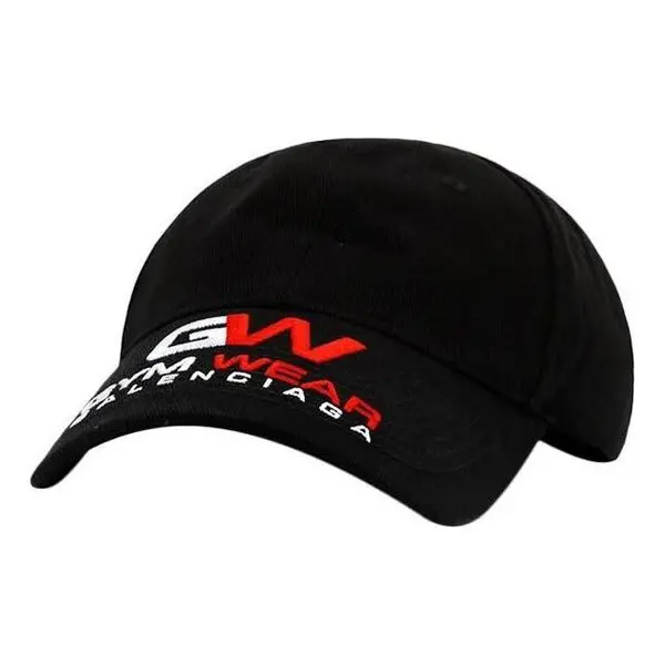 Balenciaga Gym Wear Cotton Baseball Cap - Black