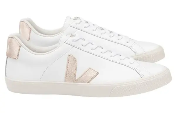 VEJA Esplar Lace-up Sneakers - White/gold