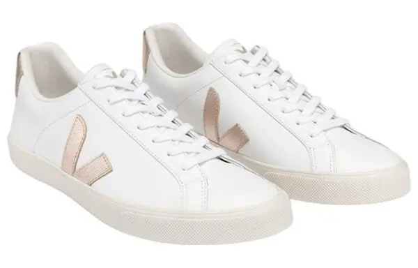 VEJA Esplar Lace-up Sneakers - White/gold